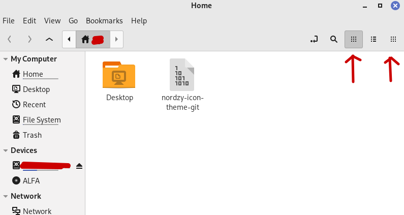 Same Symbol for "Icon View" and "Compact View" in Nemo File Manager ...
