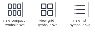 Same Symbol for "Icon View" and "Compact View" in Nemo File Manager ...