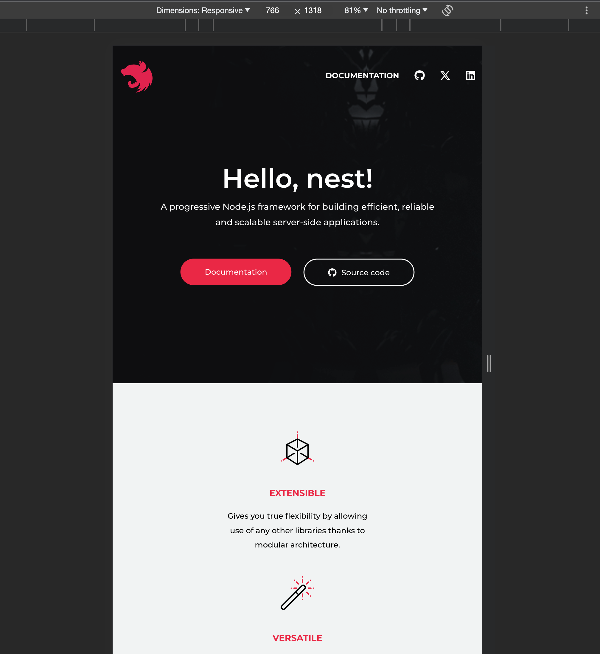 three option are not show for small screens · Issue #12495 · nestjs ... three option are not show for small screens · Issue #12495 · nestjs ...
