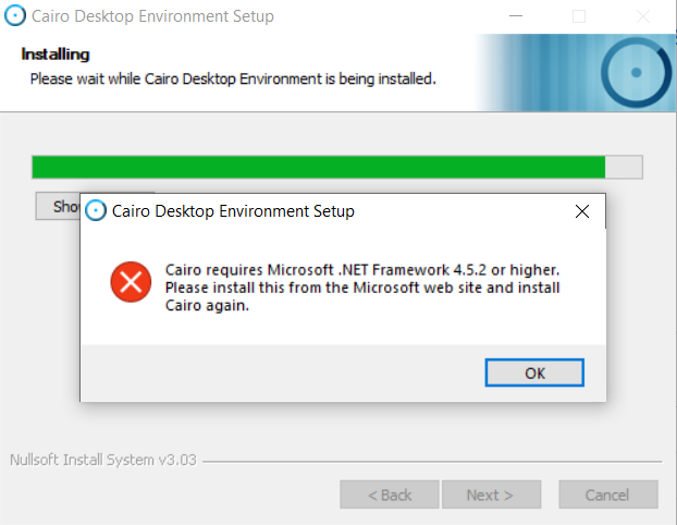 Cannot install; not detecting .NET framework · Issue #238 · cairoshell/cairoshell · GitHub