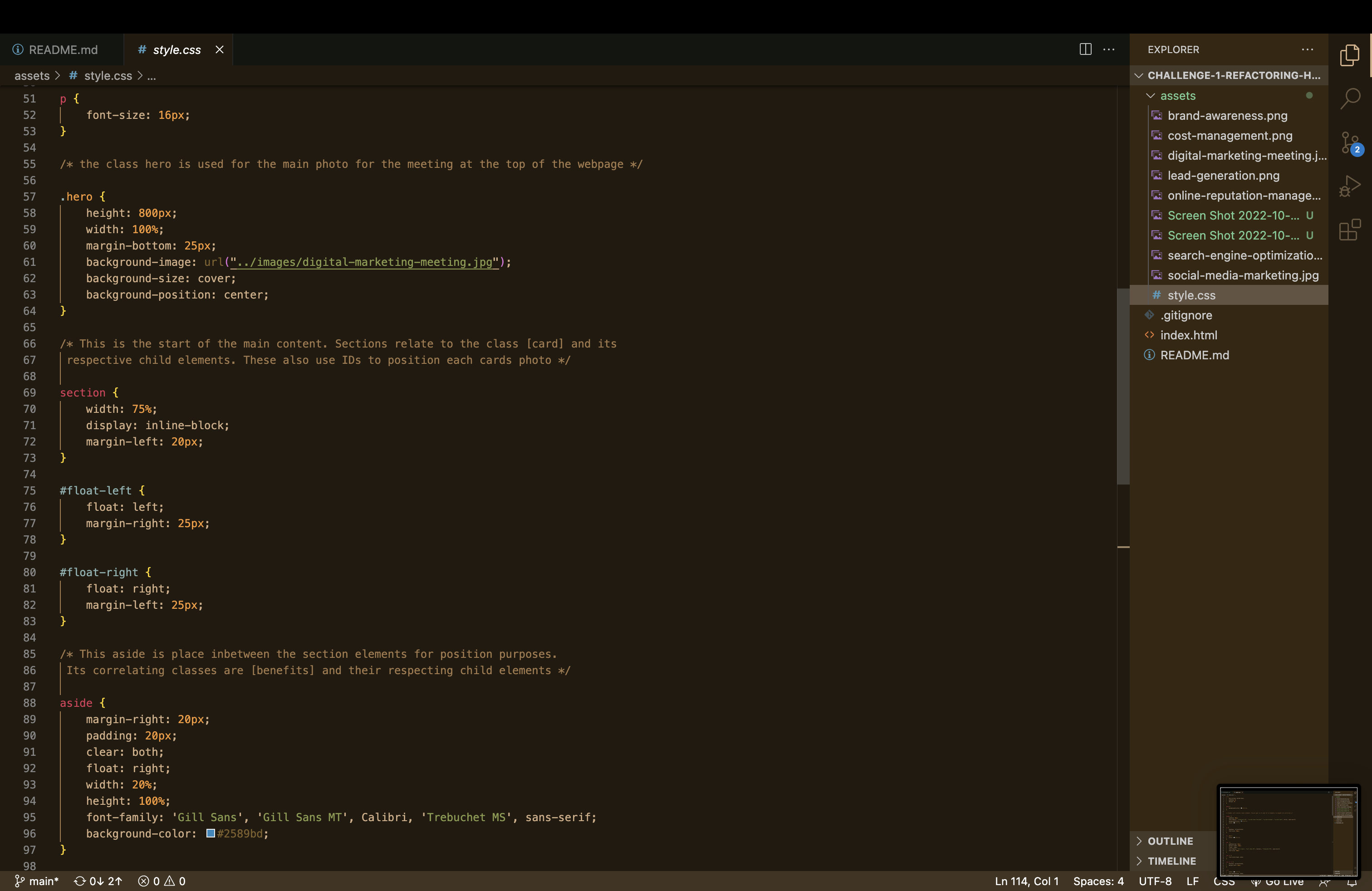 GitHub - SDProgress/challenge-1-refactoring-horiseon: this is our week one challenge