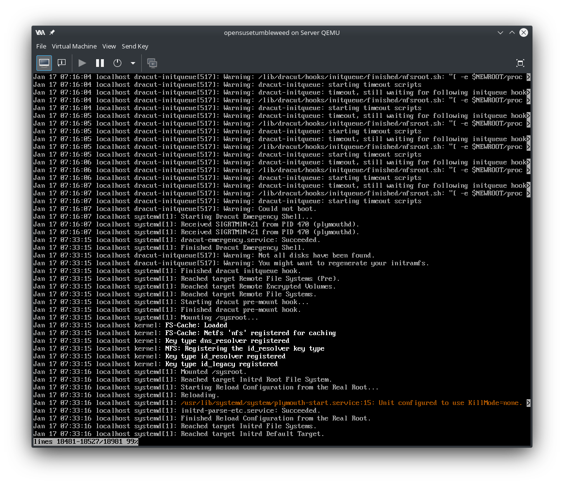 nfsroot.sh initqueue hook is checking for /sysroot/proc before sysroot is even mounted · Issue ...