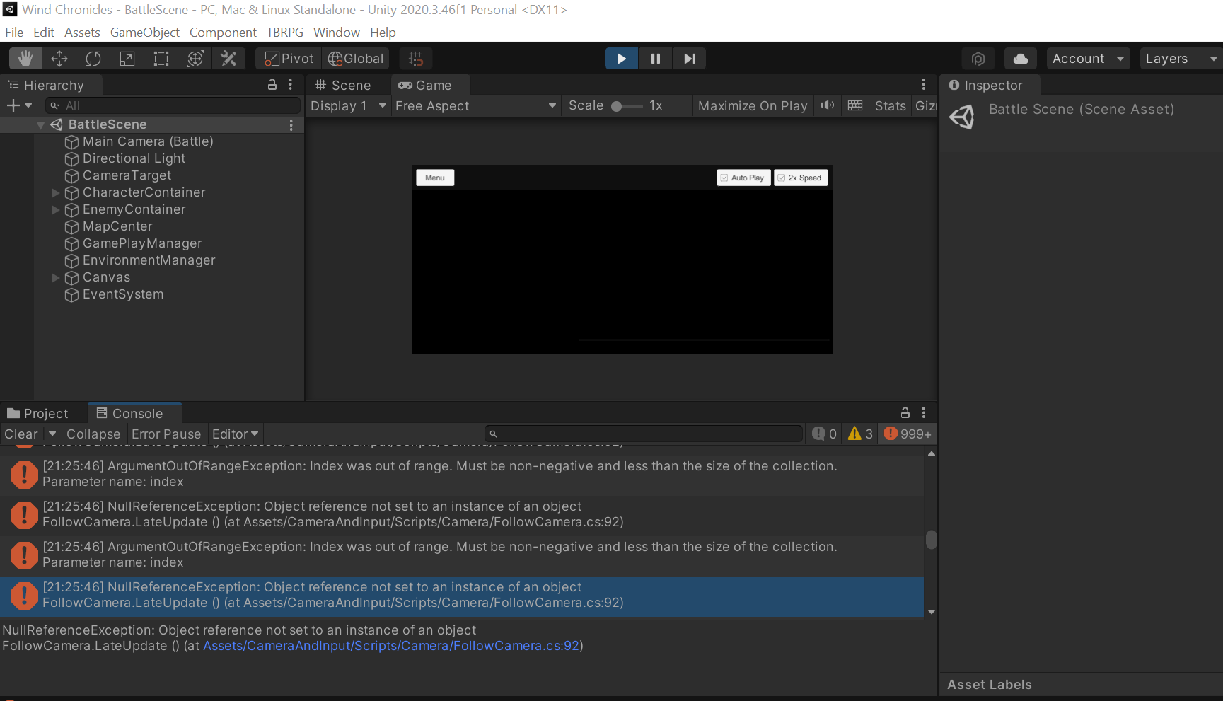 Game Crashes Whenever Entering A Battle Scene · Issue #246 · suriyun-production/turnbase-rpg ...