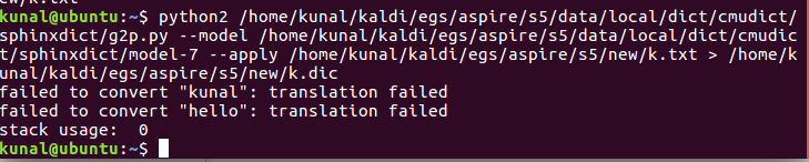 failed to convert "word" :translation failed (for every for word in the dictionary · Issue #15 ...
