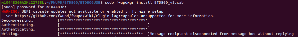 Firmware update (command line) Fails without LVFS: · Issue #5251 · fwupd/fwupd · GitHub