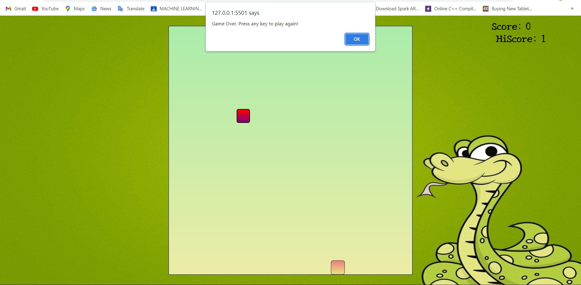 GitHub - RaginaPhalangae/TheSnakeGame: This is a snake game I made ...