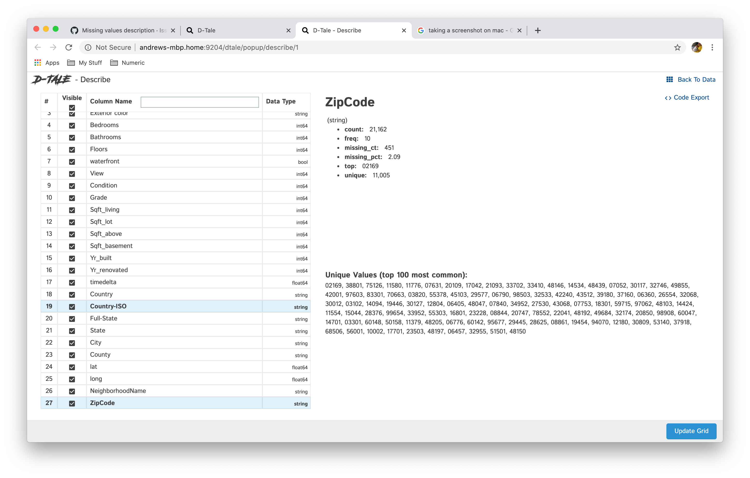 Missing values description · Issue #164 · man-group/dtale · GitHub