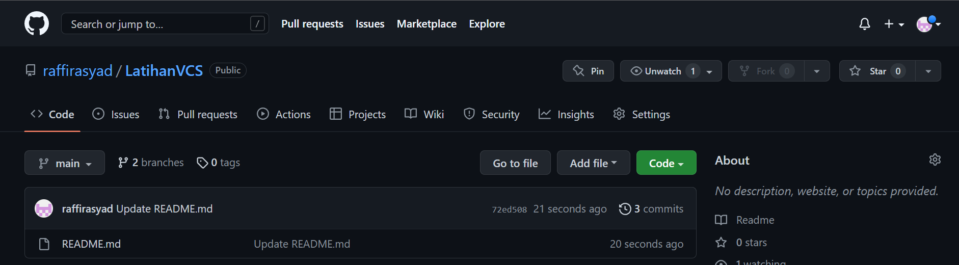 GitHub - raffirasyad/LatihanVCS