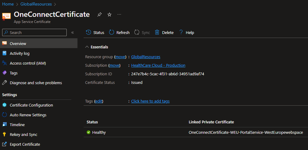 azurerm_app_service_certificate cannot find my App Certificate · Issue #20372 · hashicorp ...