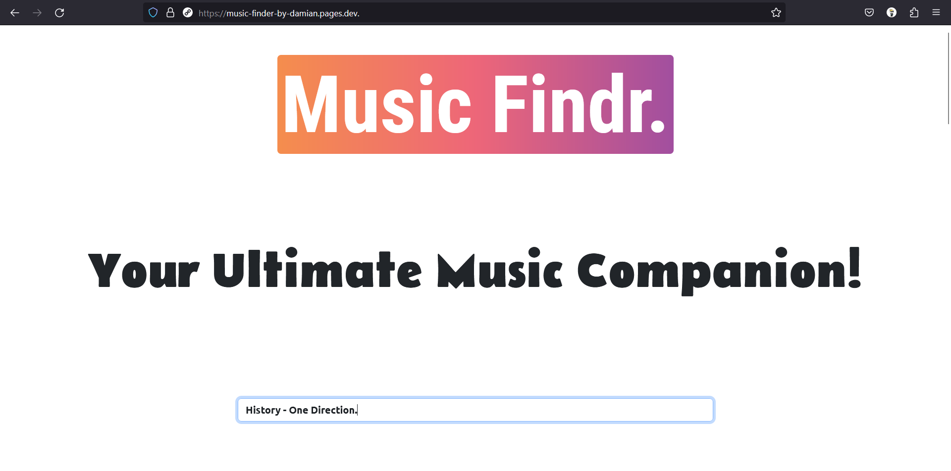 GitHub - DamianRavinduPeiris/Music-Finder: A simple web application ...