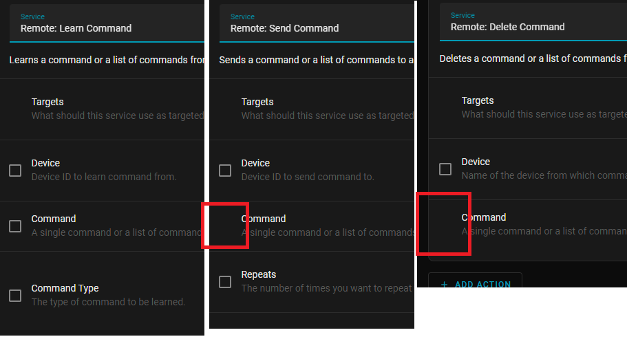 Switching service should clear all fields remote.send_command · Issue ...