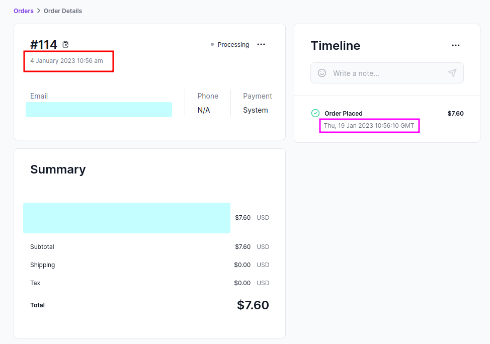 Order Date Discrepancy · Issue 868 · Medusajs Admin · Github