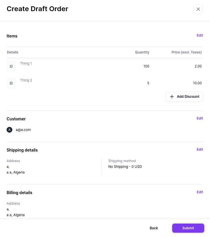 Medusa Admin: Manual order creation UI inconsistencies (item quantity & metadata) · Issue #4785 ...