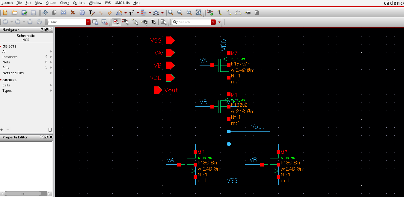 GitHub - mec2021045/CMOS-inverter-NAND-NOR: Simulated their DC operation & transient operation ...
