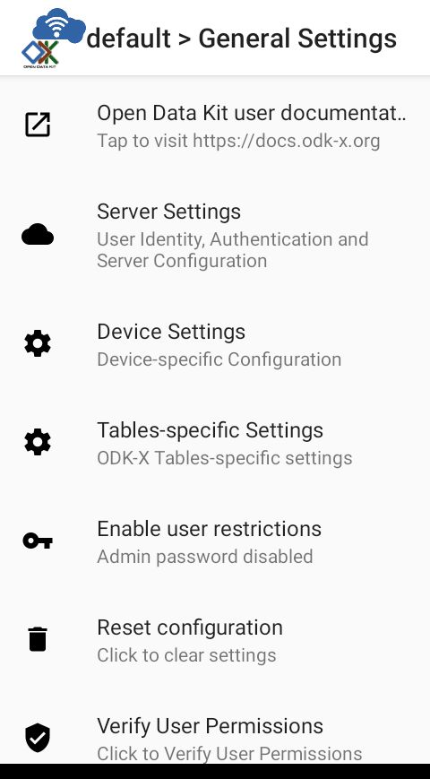 ODK-X Services- Need for distinguishable settings icons · Issue #378 · odk-x/tool-suite-X · GitHub
