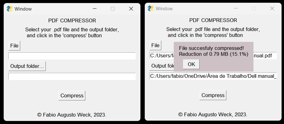 GitHub - fabioweck/PDF-compressor: PDF compressor with a graphical user interface (GUI)
