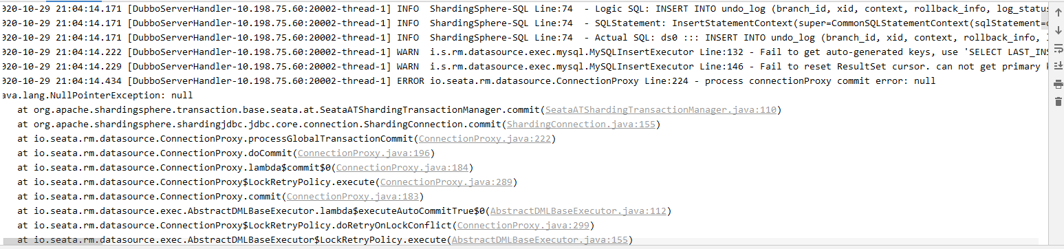 shardingsphere integration seata global transaction error · Issue #7347 ...