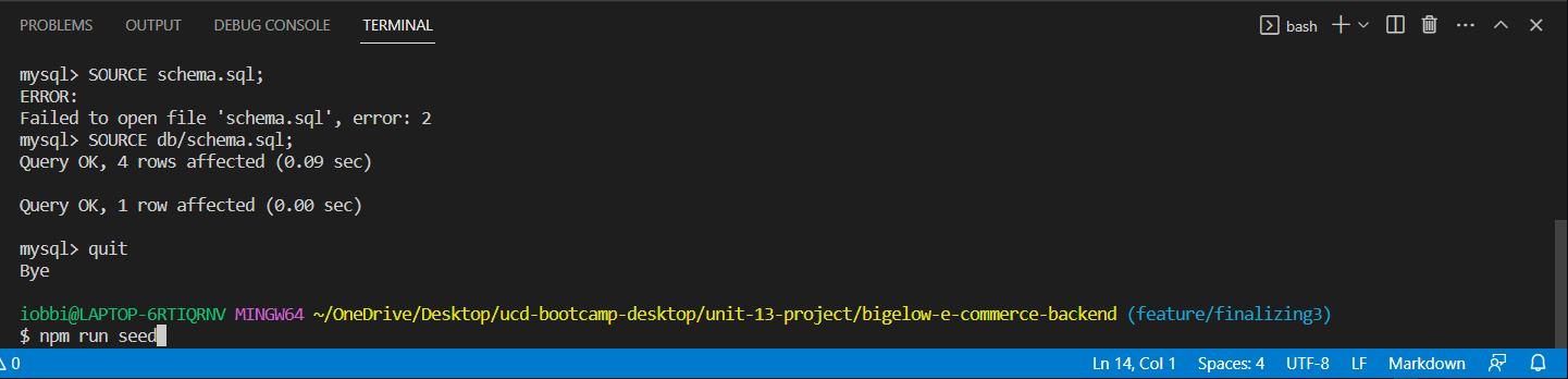 GitHub - Ibigelow92/bigelow-e-commerce-backend