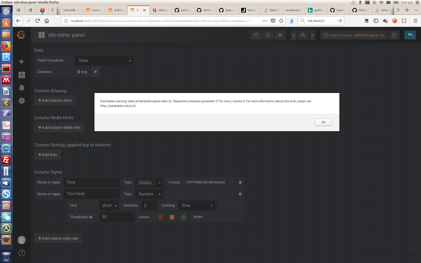 Hide columns does nor work · Issue #12 · briangann/grafana-datatable-panel · GitHub