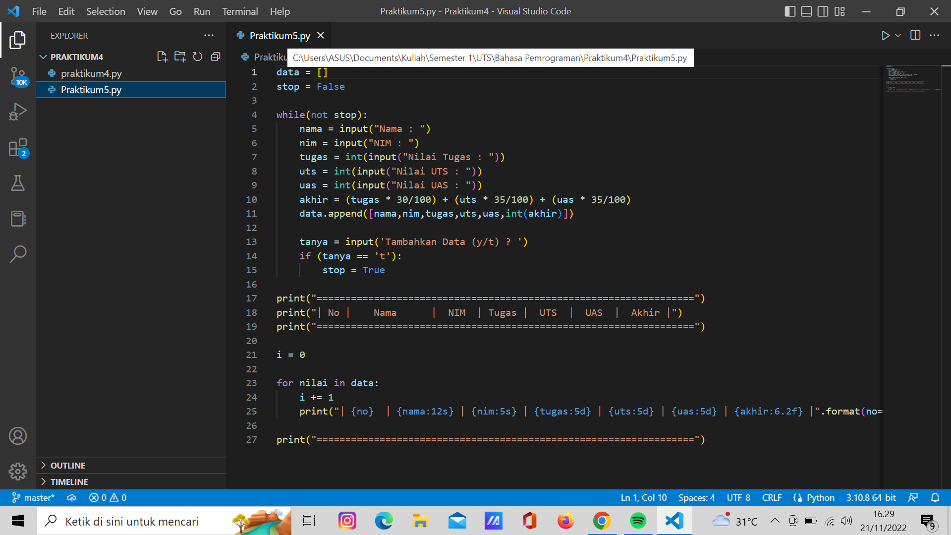 GitHub - bayuprtm/Praktikum5