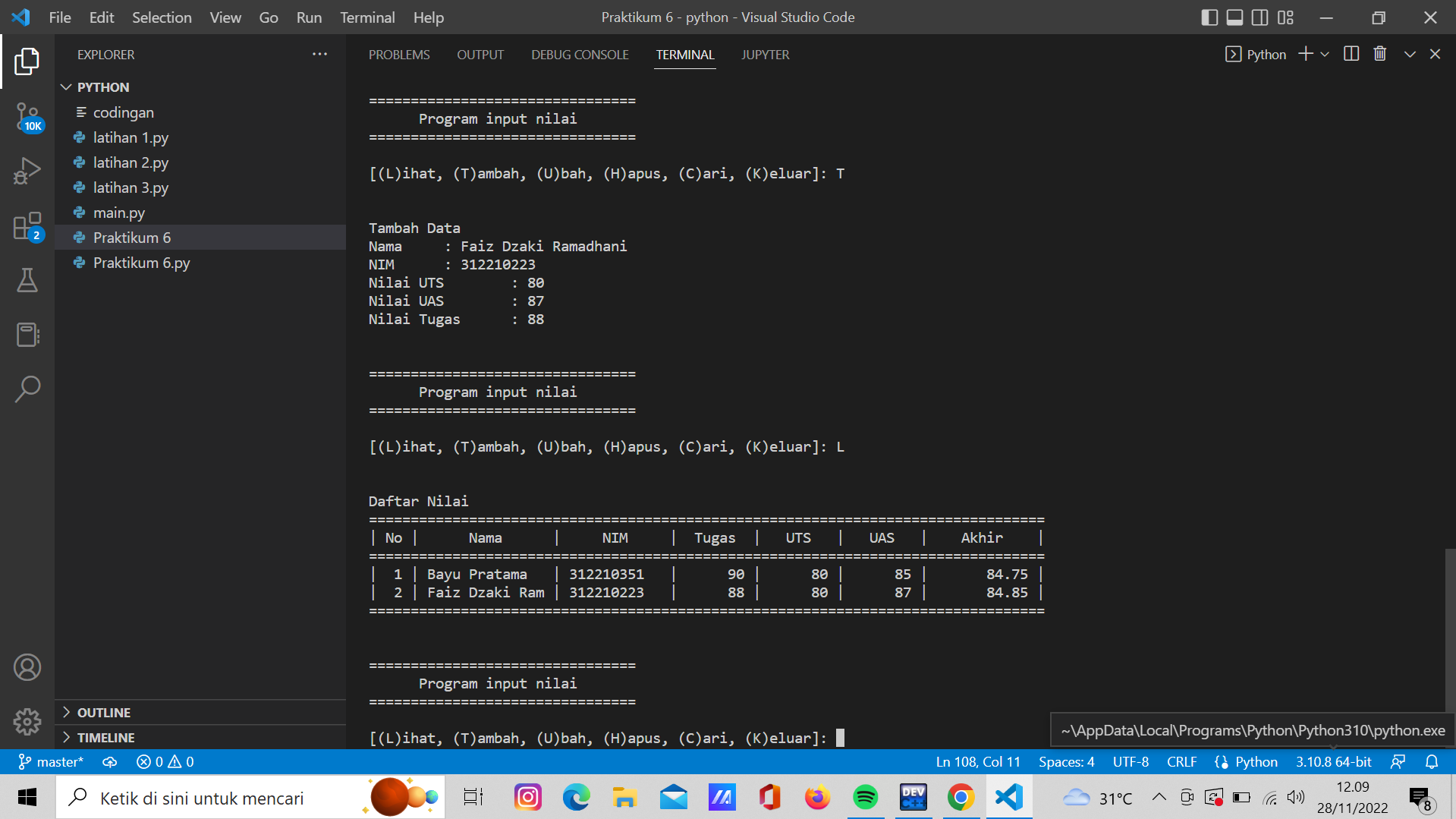 GitHub - bayuprtm/Praktikum6