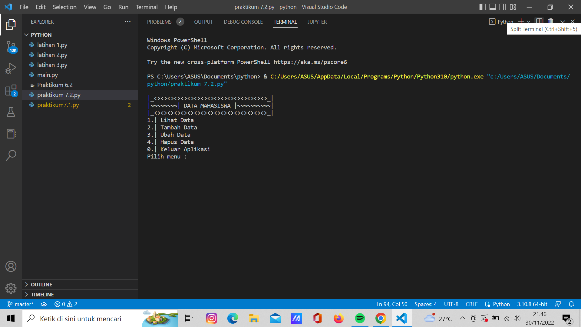 GitHub - bayuprtm/Praktikum7