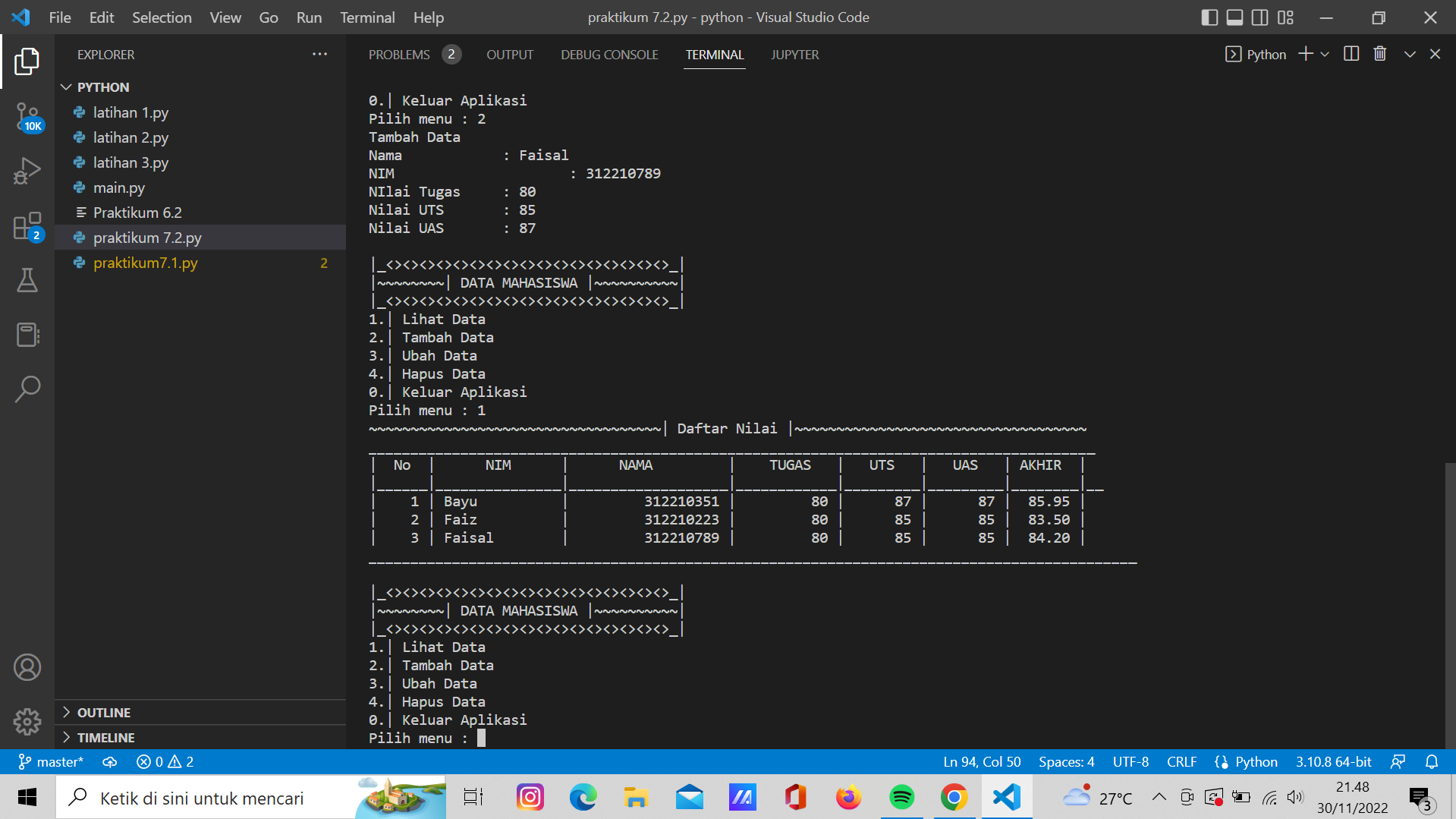 GitHub - bayuprtm/Praktikum7