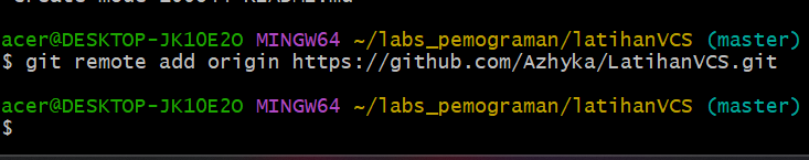 GitHub - Azhyka/LatihanVCS
