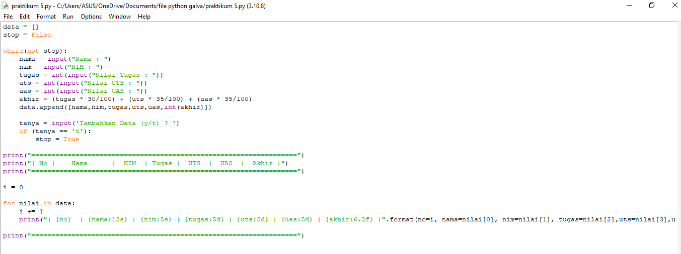 Github Galvaal Praktikum 5