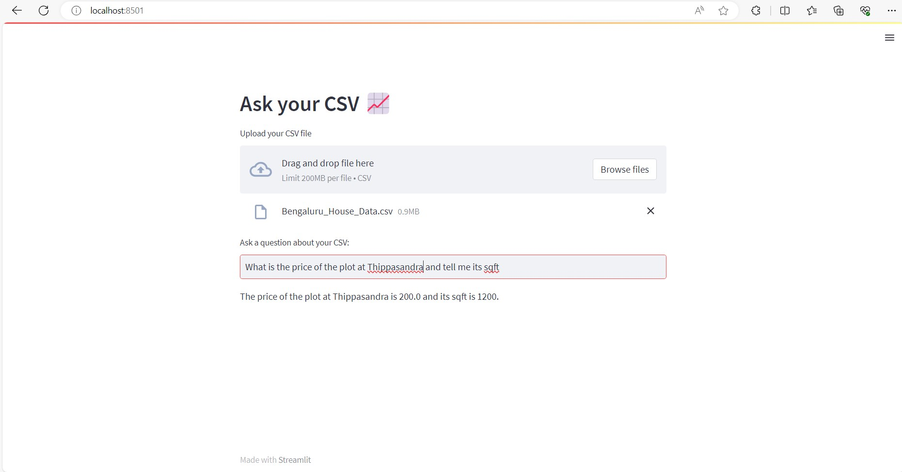 GitHub - Dhanush-Mohan/CSVChat: A LLM powered application that enables the users to communicate ...