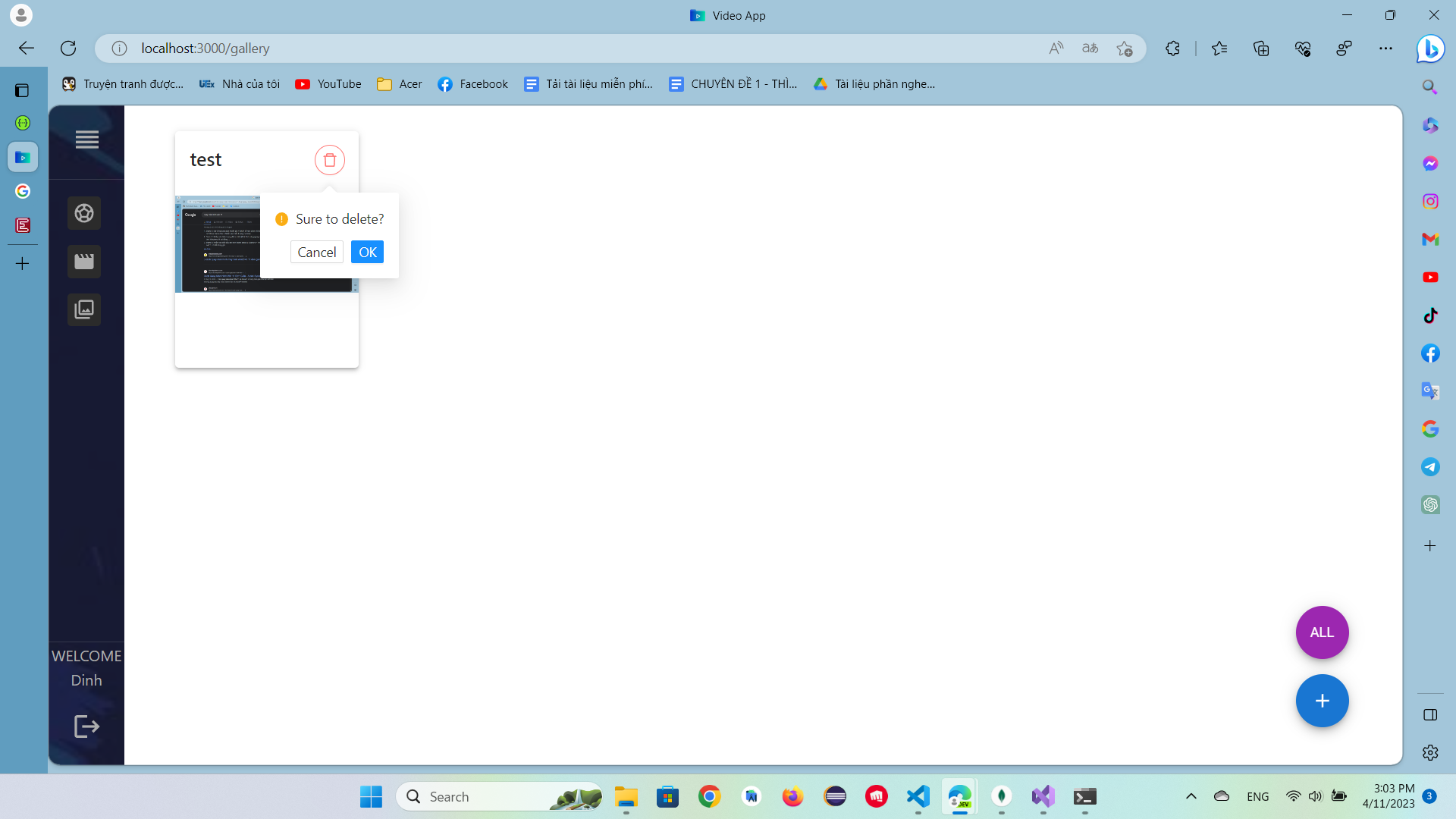 Chức năng upload, xoá video · Issue #38 · leduclong2002/video-editing ...