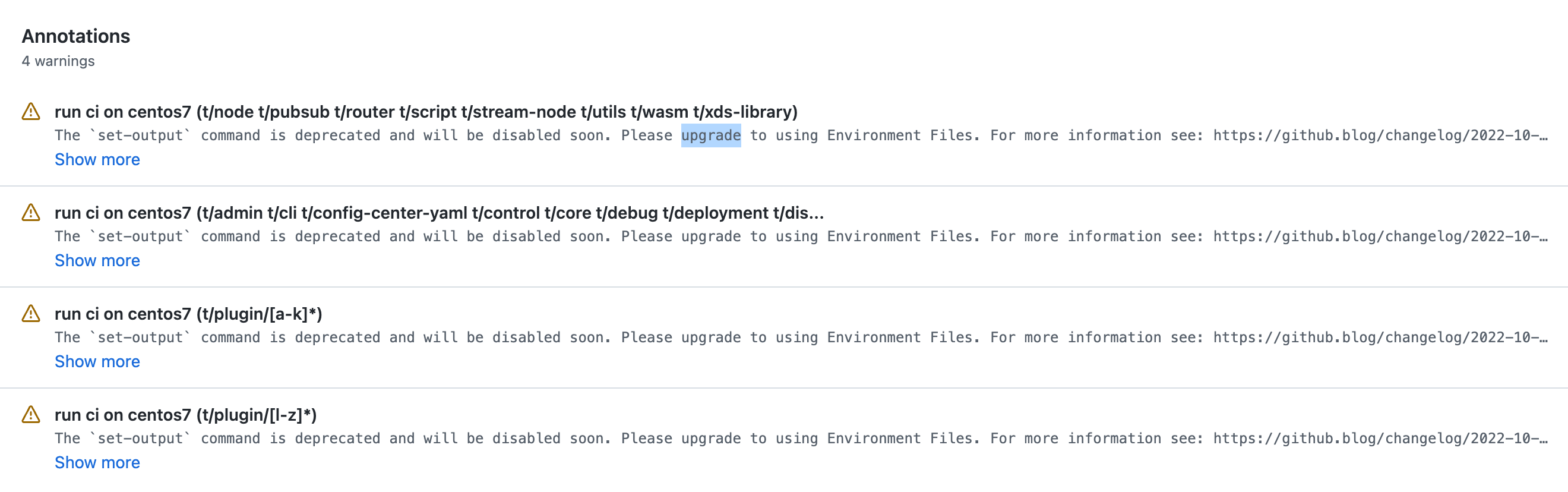 Upgrade Ci：the `set Output` Command Is Deprecated And Will Be Disabled Soon · Issue 8203