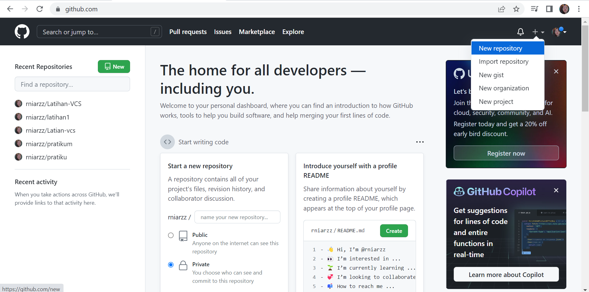 GitHub - rniarzz/Latihan-VCS