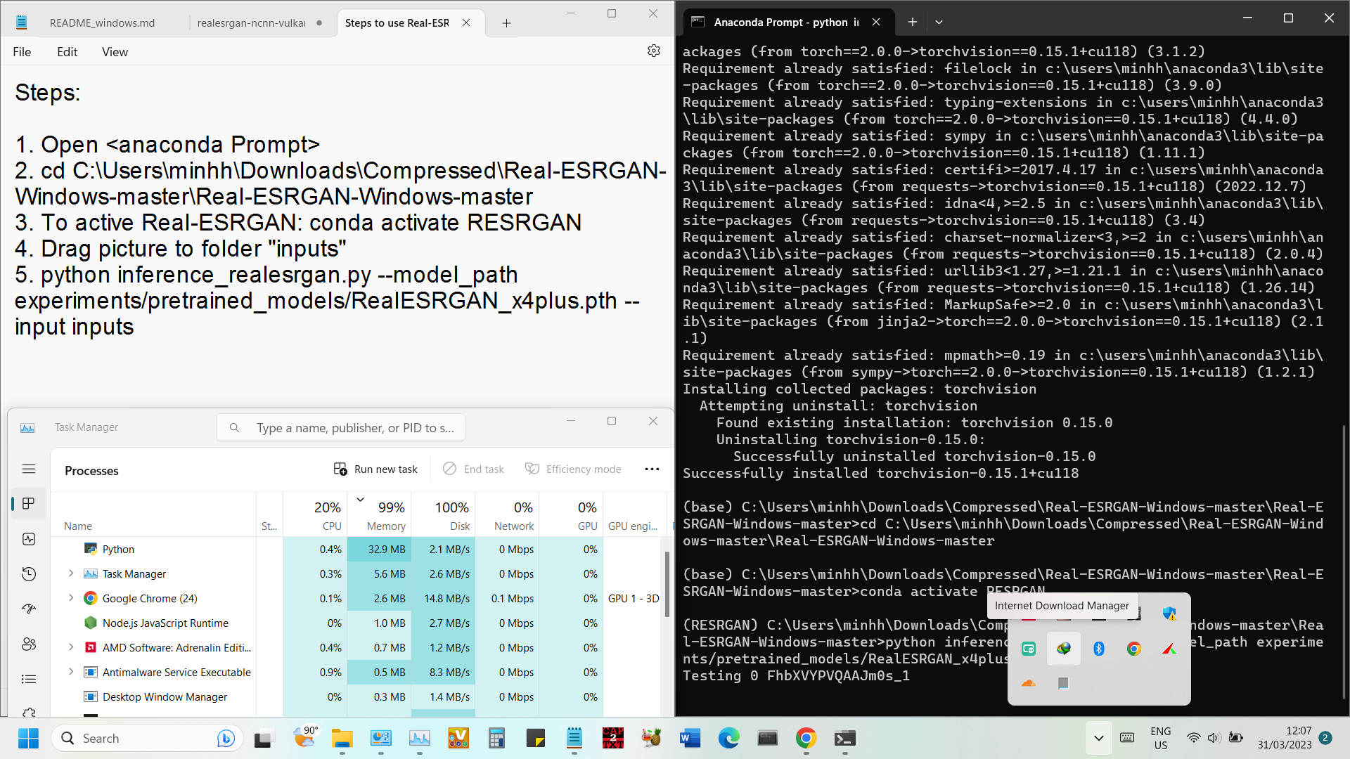 Over Usehigh Performance Of Cpu Ram And Disk · Issue 597 · Xinntaoreal Esrgan · Github