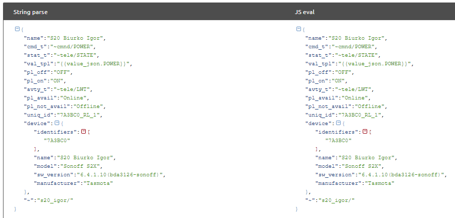 Truncated or JSON missing characters - Unable to Parse home assistant discovery json · Issue ...