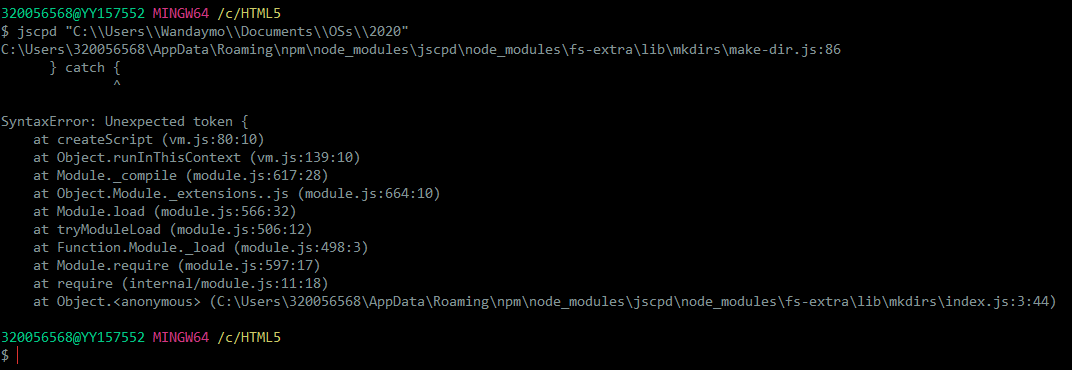 Not working on Windows systems · Issue #345 · kucherenko/jscpd · GitHub