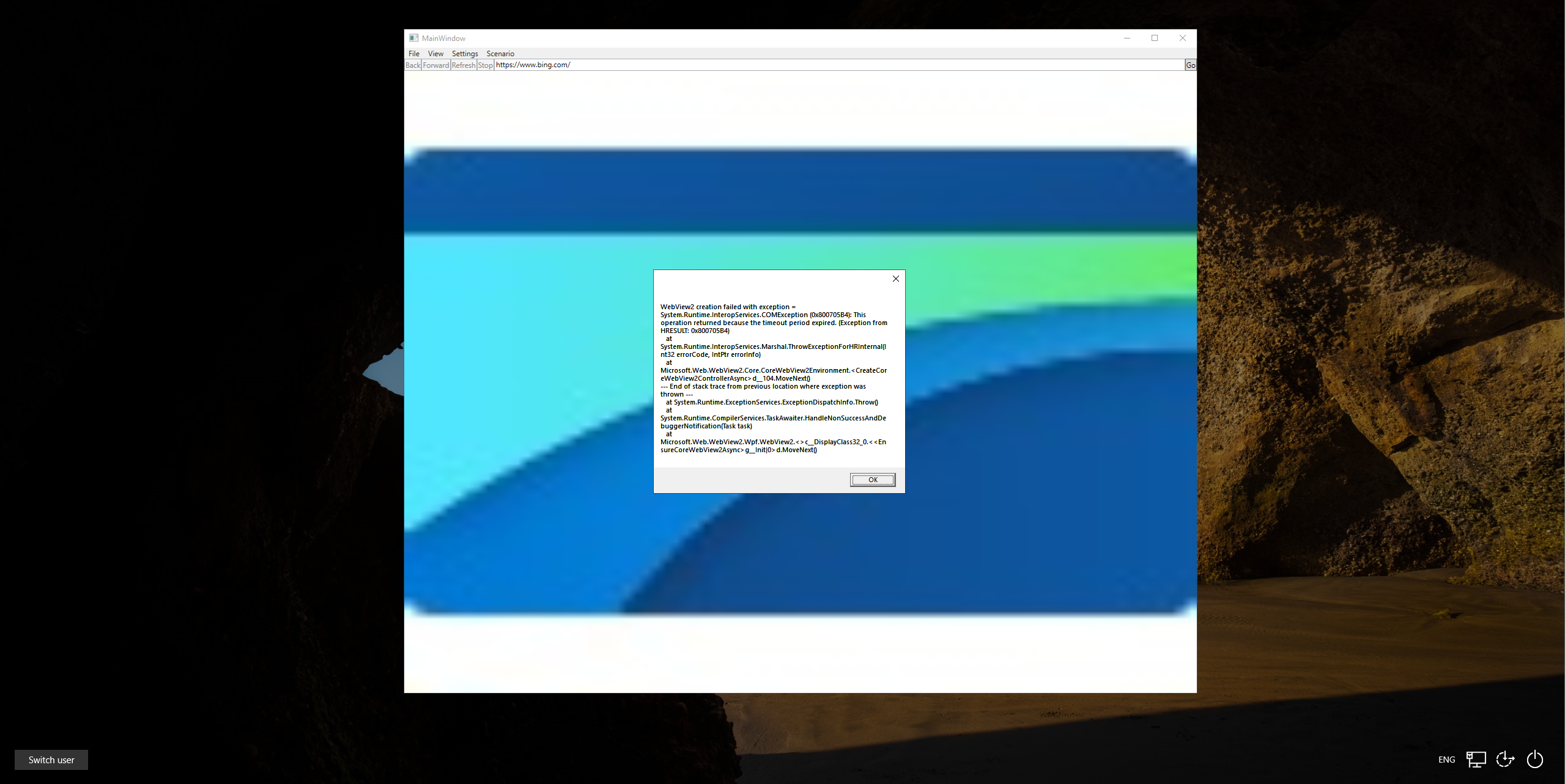 WebView2 initialization timeout when launched on the Winlogon lock/login screen · Issue #2868 ...