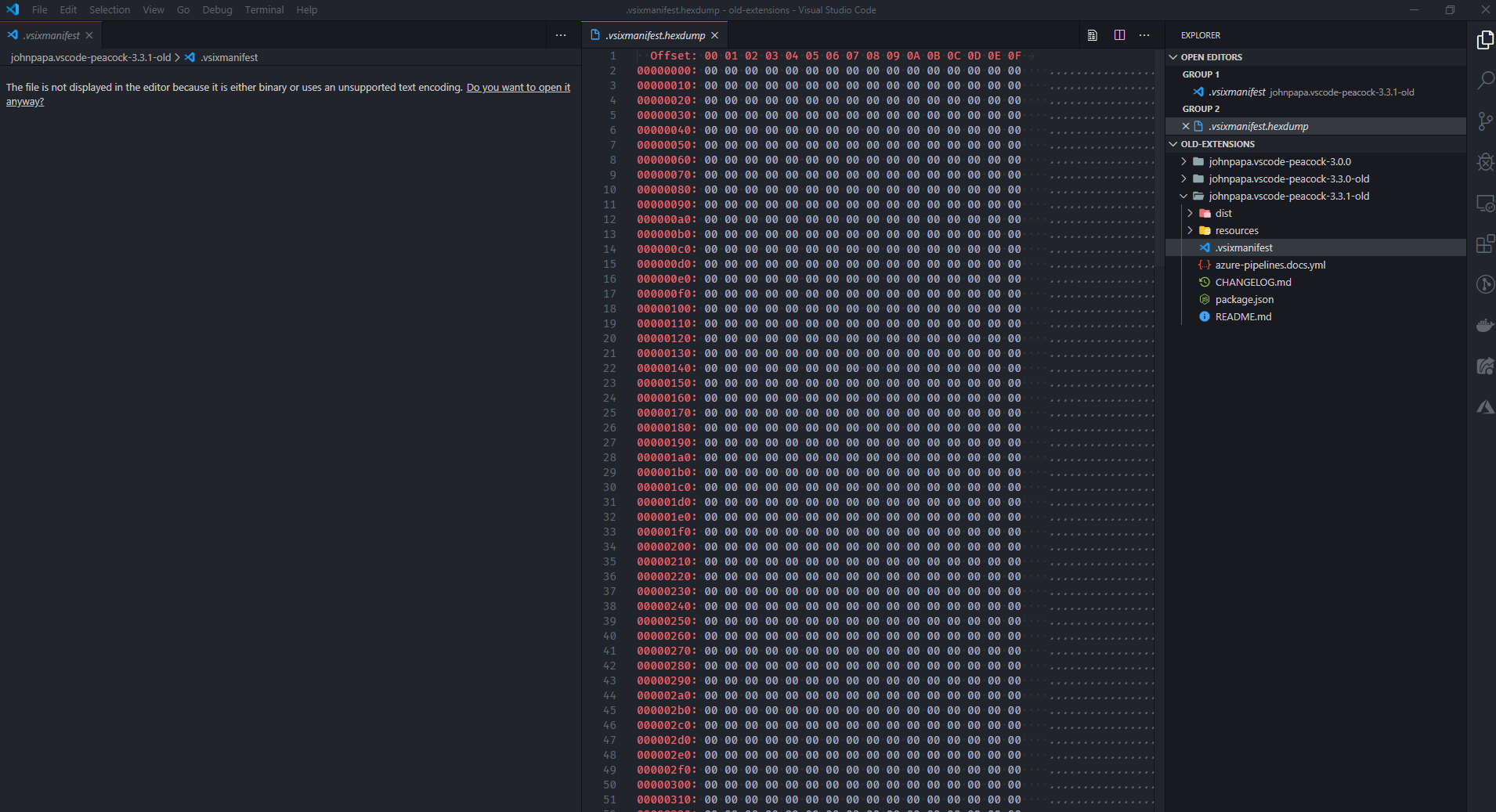 Activating extension 'johnpapa.vscode-peacock' failed: Invalid or unexpected token. preventing ...