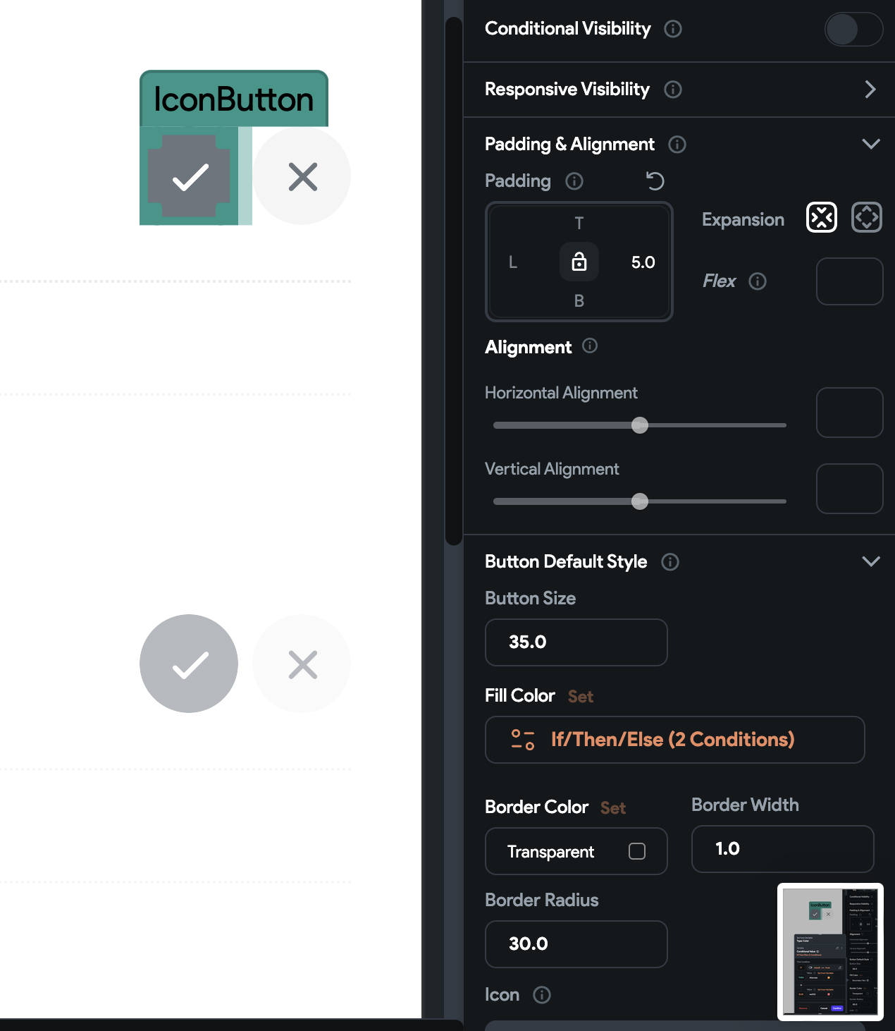 If/Then/Else Not working with fill colors · Issue #431 · FlutterFlow/flutterflow-issues · GitHub