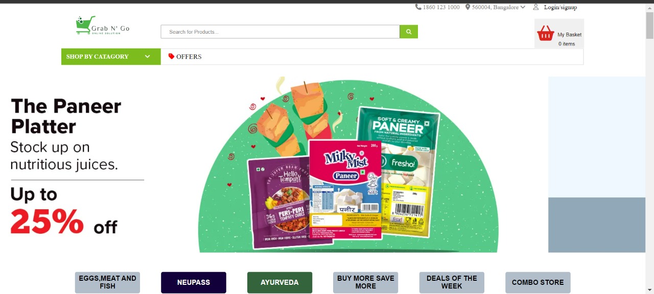 GitHub - bethimanideep/Grab-and-Go: A clone of a famous e-commerce Website [BigBasket] aims to ...