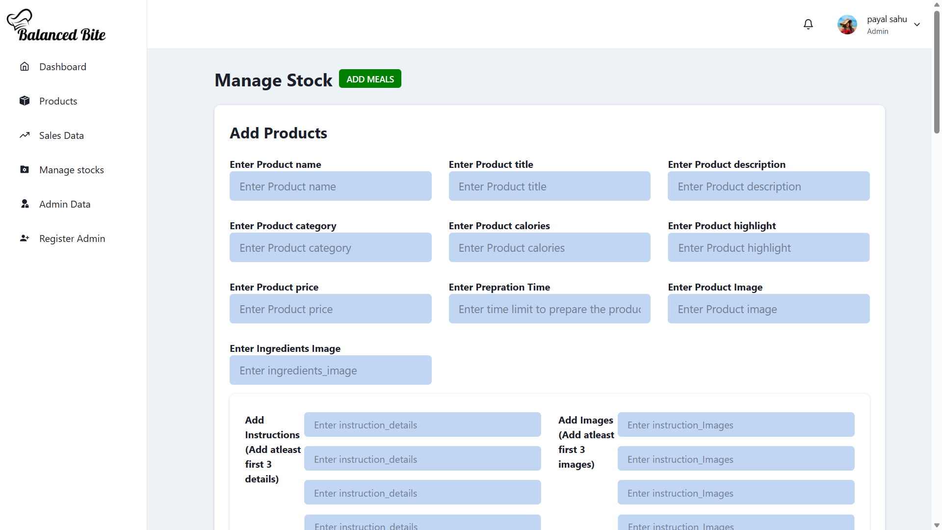 GitHub - Payalsahuj/Balanced-Bite: Balanced Bite is a meal kit service that delivers 2–4 recipes ...