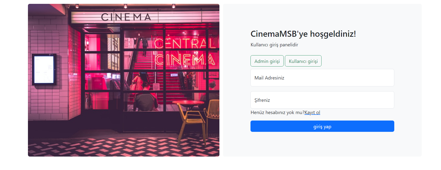 GitHub - melikesenacakir/Cinema-Website-Project: Internet Based ...