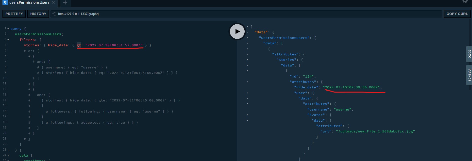 Filter On Datetime Field Is Not Working In Graphql Api · Issue 12706