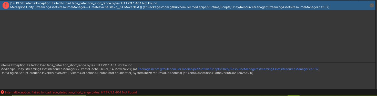 Unity Android apk Export Build Failure On FaceMesh Tutorial but works on Sample FaceMesh · Issue ...
