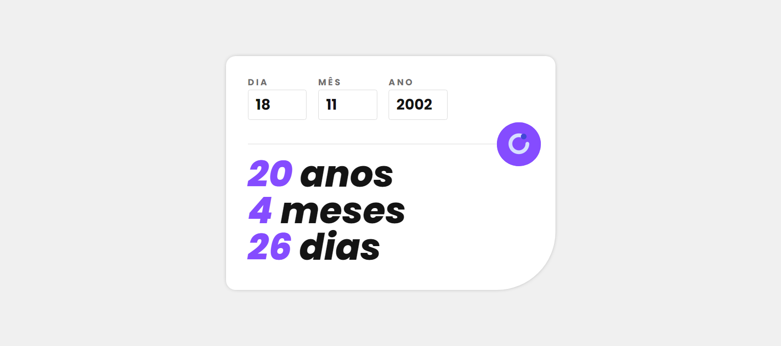 GitHub - pedroaaugusto/age-calculator: O objetivo deste projeto foi ...