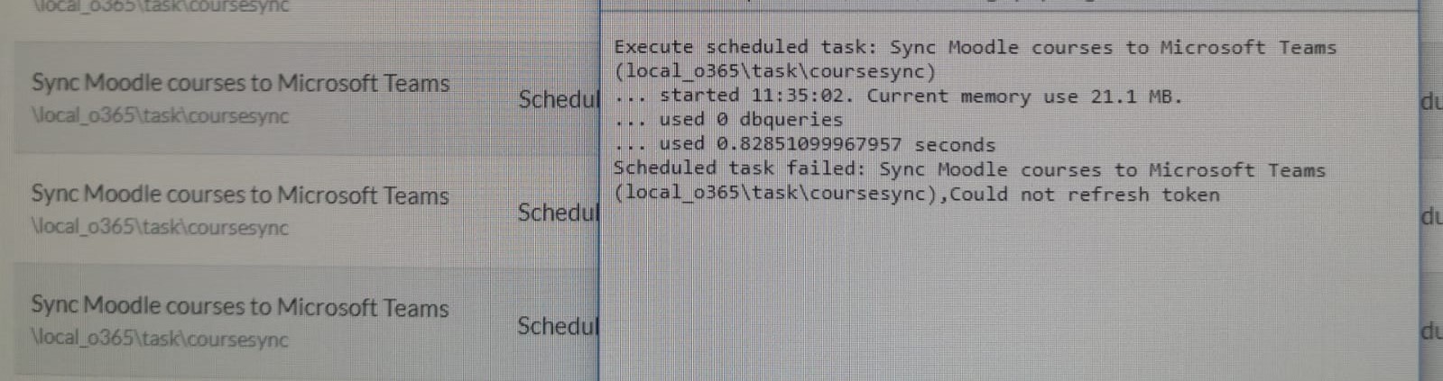 Sync Courses From Scheduled Tasks Is Not Running · Issue 2195 · Microsoft O365 Moodle · Github