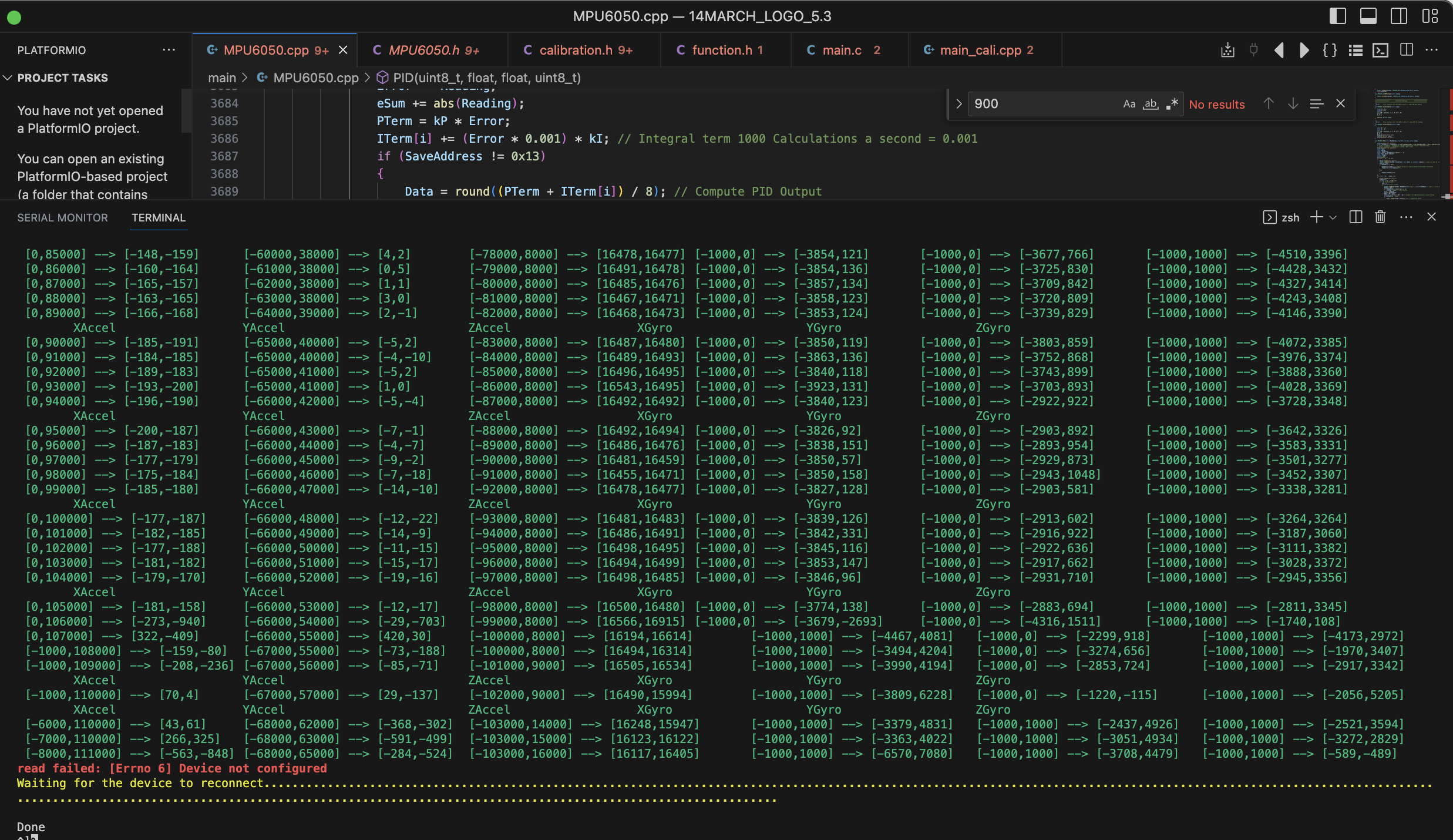 MPU6050 ACC Calibration does never finish · Issue #520 · jrowberg/i2cdevlib · GitHub