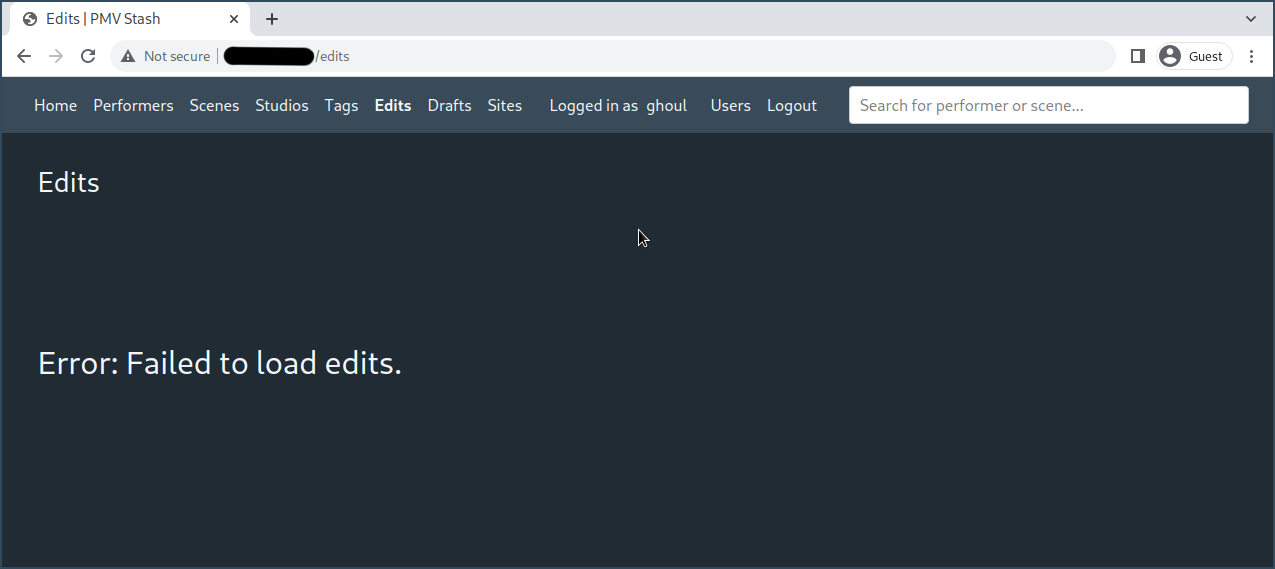 [Bug Report] "Failed to load edits." after deleting a 'site' that is used in a pending edit ...