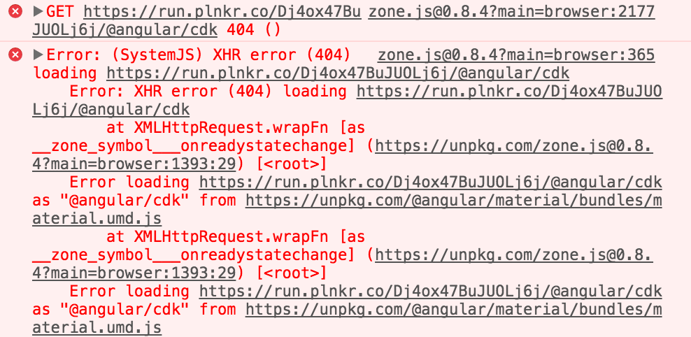 Plunker template link fails with XHR 404 · Issue #348 · angular/flex-layout · GitHub