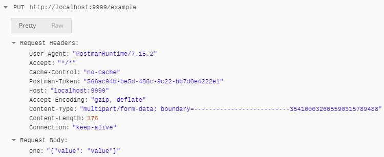 FormData Request Content-Types are neither logged to the Postman ...
